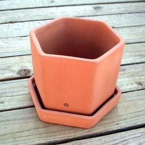 Hexagonal Herb Pot | Terracotta.uk.com | Hand-made UK Terracotta Production